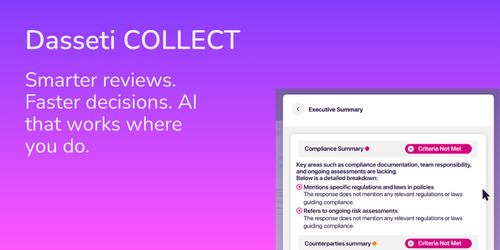 Due Diligence Software | Dasseti COLLECT