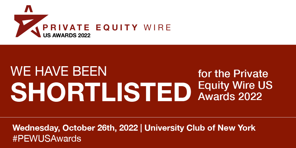 We've been shortlisted by Private Equity Wire in the US